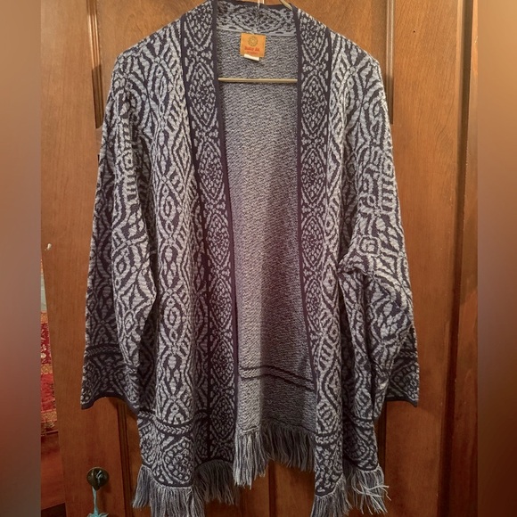 Ruby Rd. | Sweaters | Ruby Rd Navy And White Geometric Cardigan | Poshmark